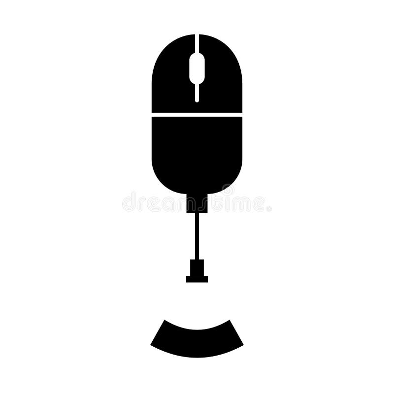 Computer mouse usb black stock vector. Illustration of cursor - 153917636