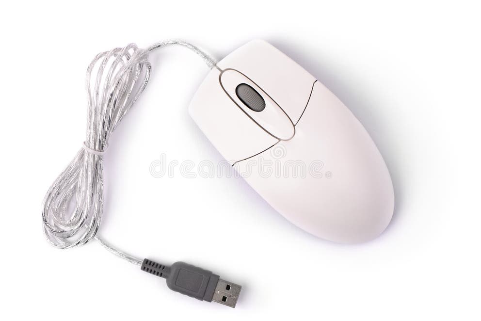 Computer Mouse with USB Cable Stock Photo - Image of connector, handy ...