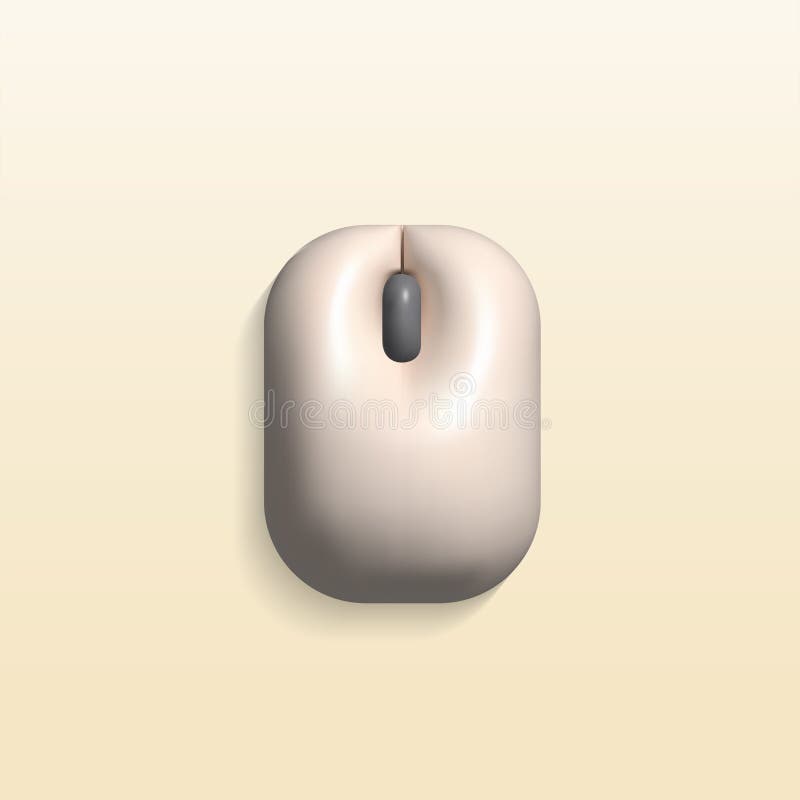 Computer Mouse Vector 3d Icon. White Mouse 3d Illustration Stock ...