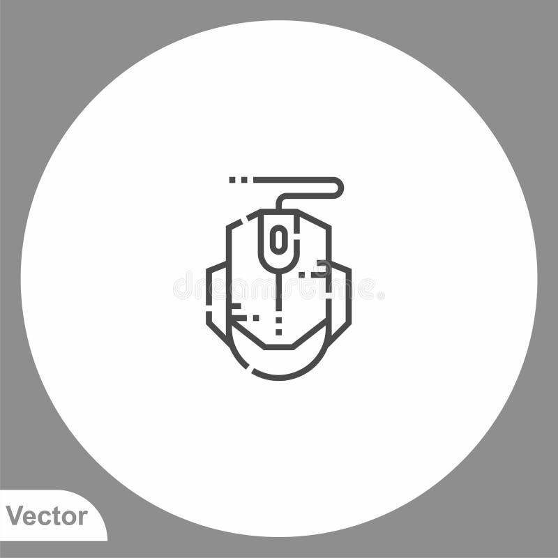 Computer Mouse Vector Icon Sign Symbol Stock Vector - Illustration of ...