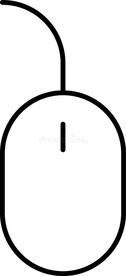 Computer Mouse Vector Line Icon Eps Illustration Stock Vector ...