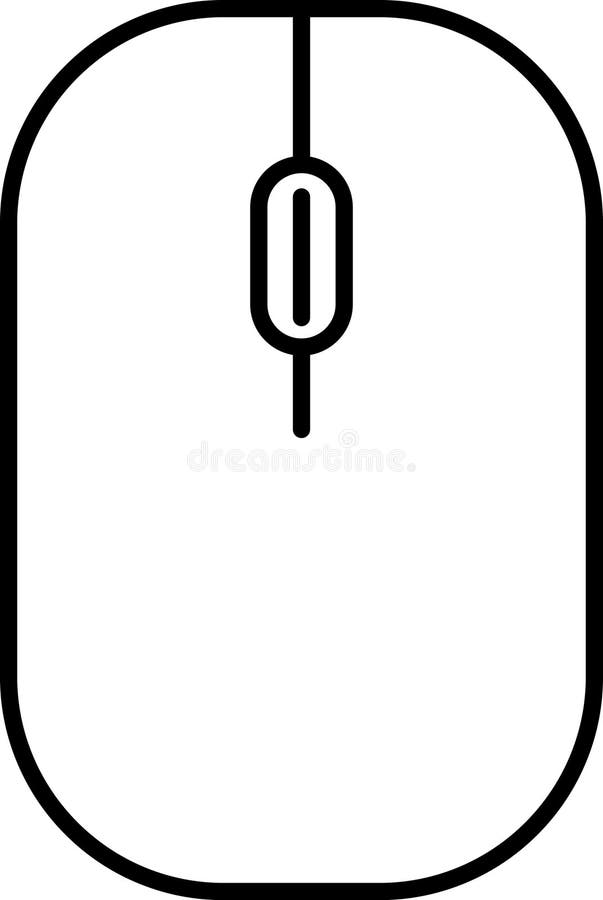 Computer Mouse Vector Line Icon Eps Illustration Stock Illustration ...