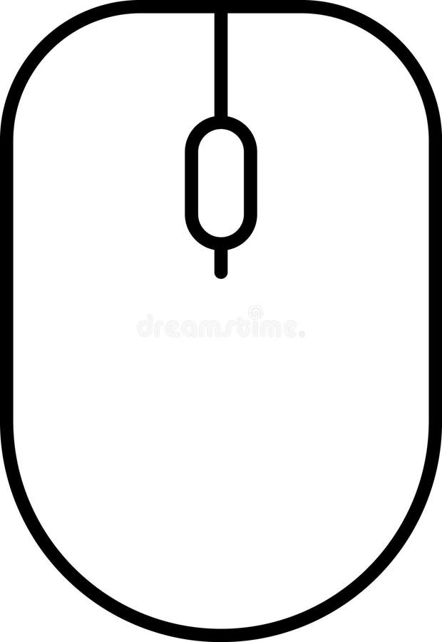 Computer Mouse Vector Line Icon Eps Illustration Stock Vector ...