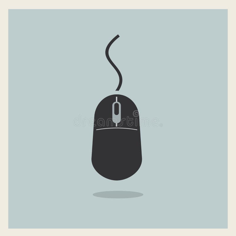 Computer Mouse Vintage Icon Vector Stock Vector - Illustration of ...