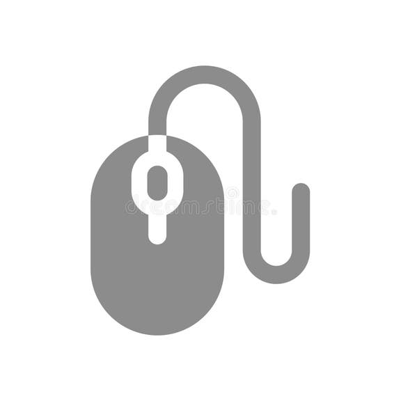 Computer Mouse with Wire or Cable Stock Vector - Illustration of cable ...