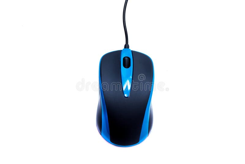 Computer Mouse with Wire on a White Background Stock Photo - Image of ...