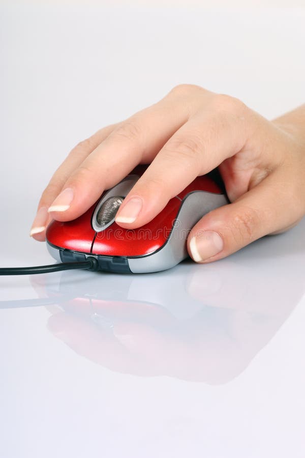 Hand Using a Computer Mouse Stock Image - Image of industry ...