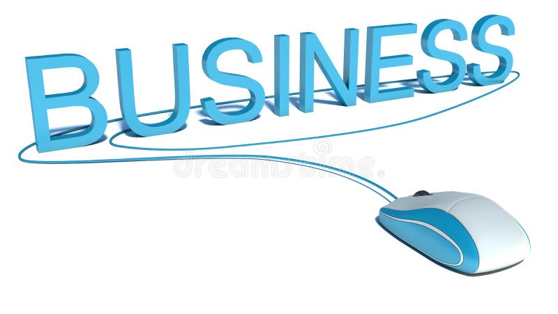 Computer Mouse and Word Business Stock Illustration - Illustration of ...