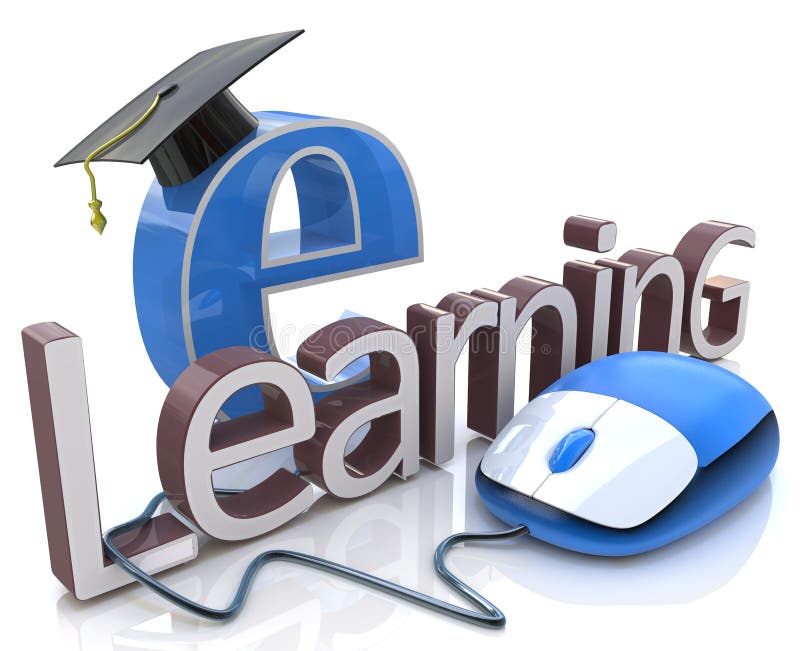 Computer Mouse and Word E-learning - Education Concept Stock ...