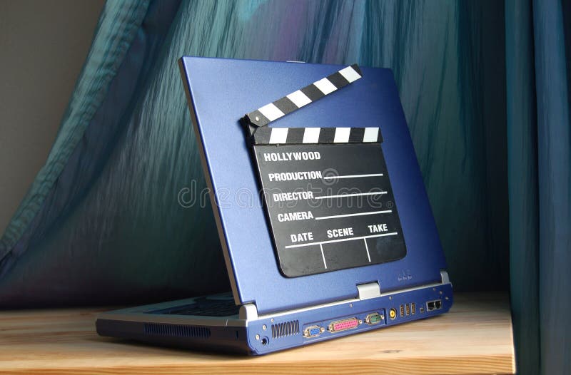 Computer movies stock photo. Image of laptop, camera, date - 1928854