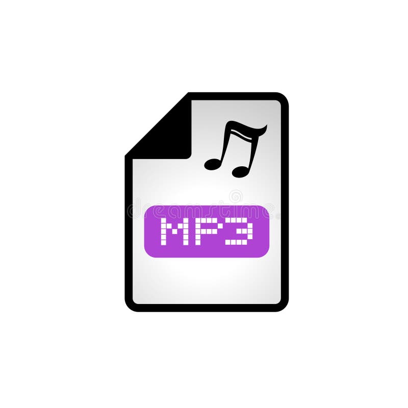 Computer mp3 file icon stock vector. Illustration of sign - 79337681