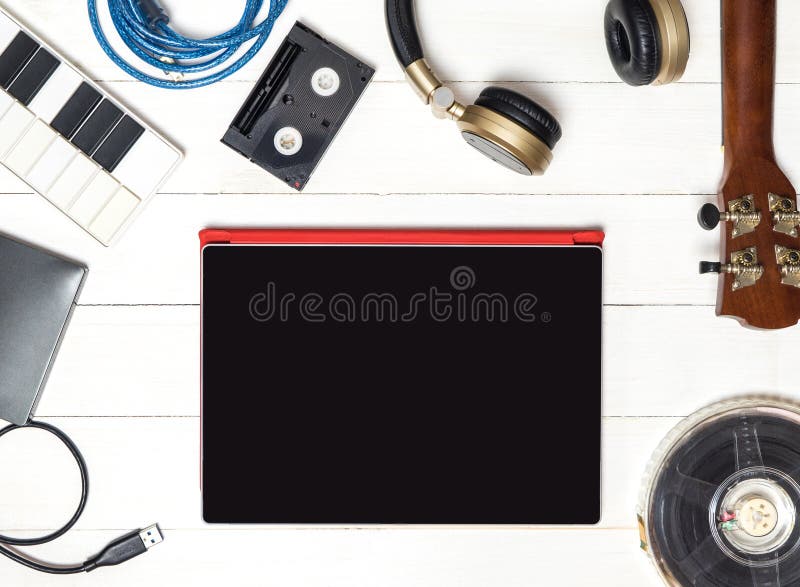 Computer Music Production Instruments. Stock Image - Image of musical ...
