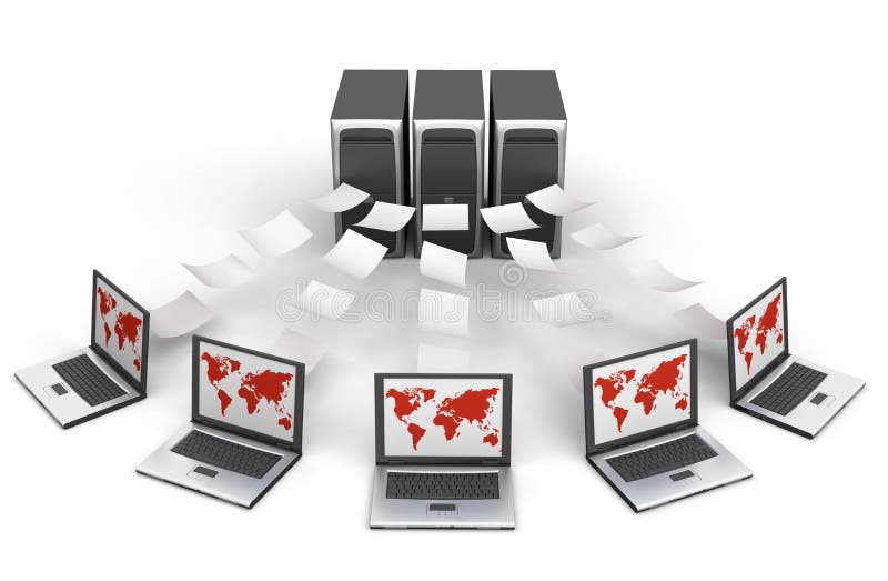 Laptop Network stock illustration. Illustration of upload - 12184842