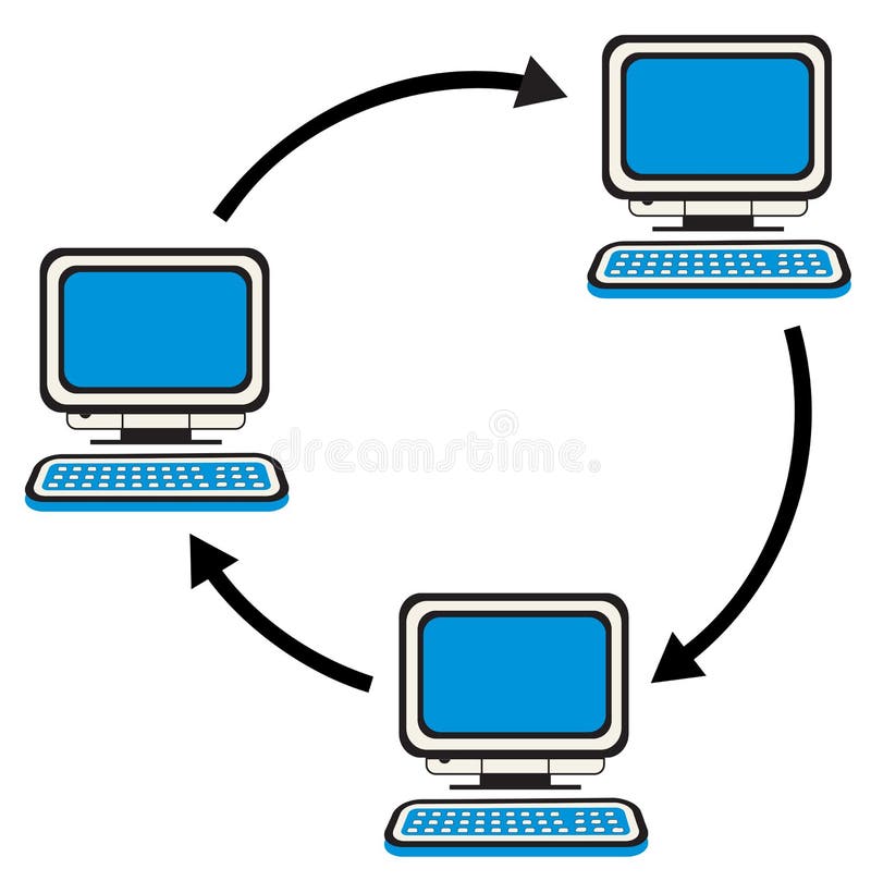 Global Computer Network Illustration Stock Vector - Illustration of ...