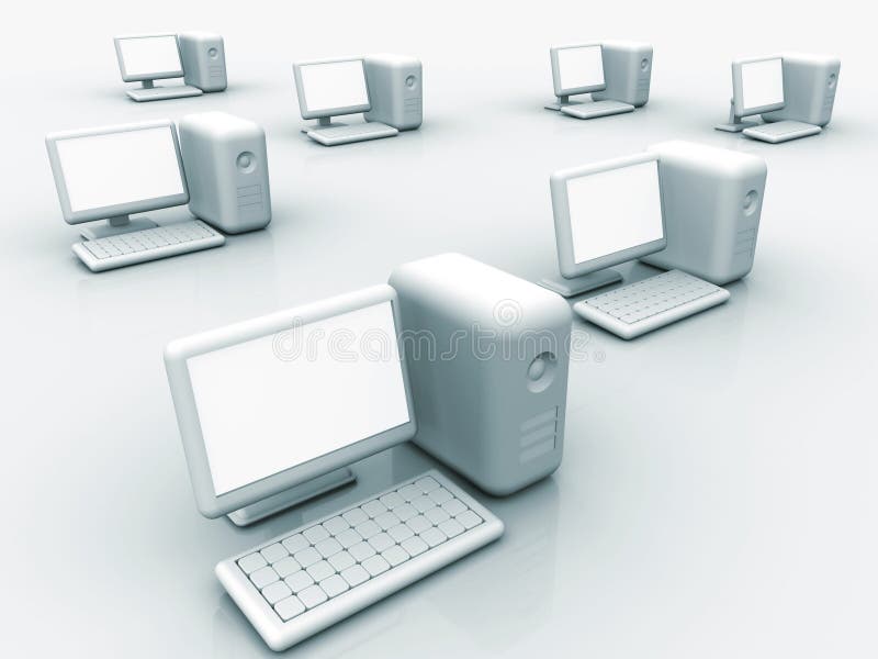 Network computer server stock illustration. Illustration of work - 11656752