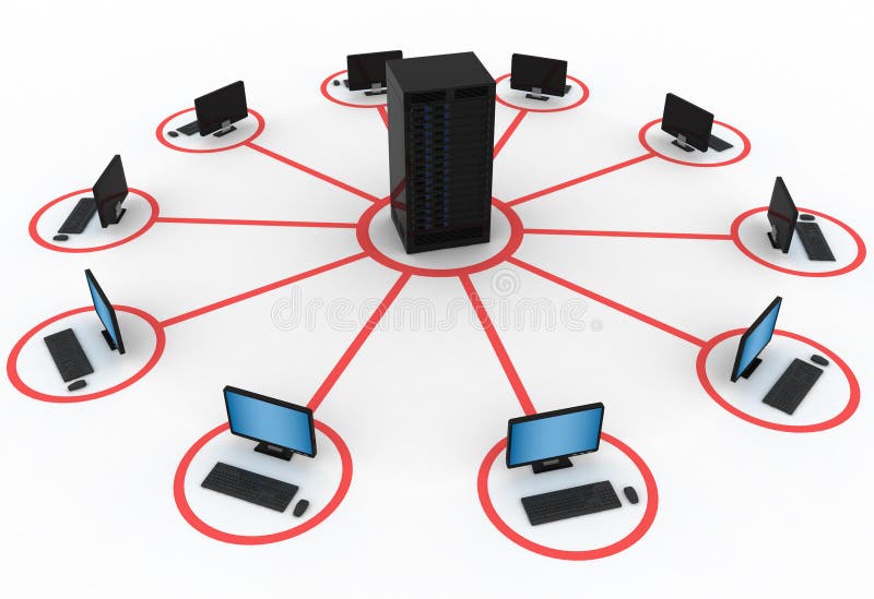 Computer network stock illustration. Illustration of digitally - 6701417