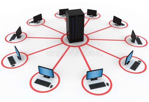 Computer Network Diagram White Background Stock Illustrations – 6,756 ...
