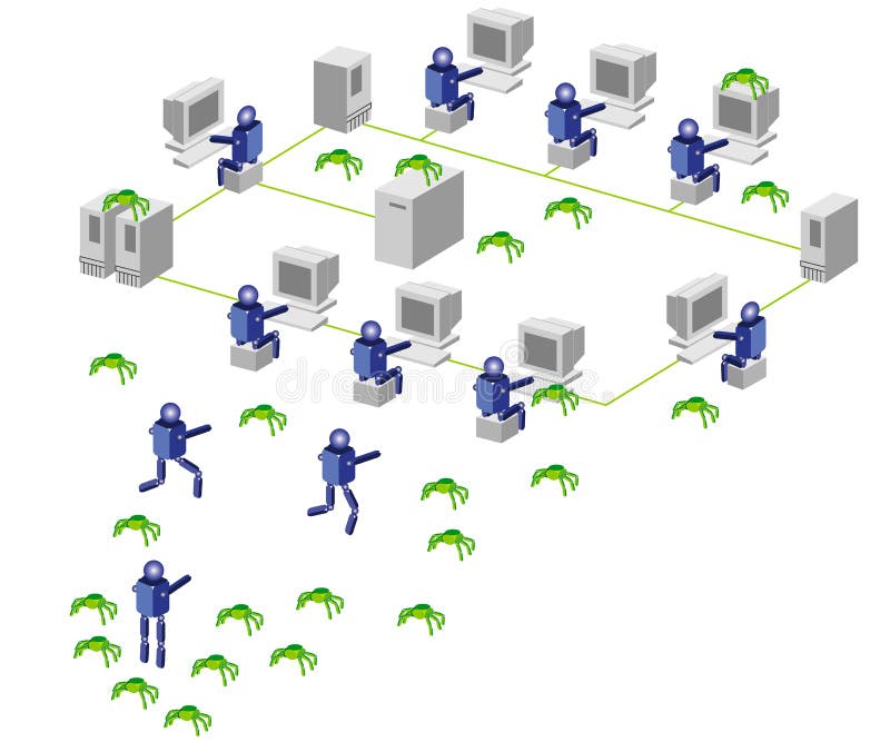 Computer network stock illustration. Illustration of connections - 1206675