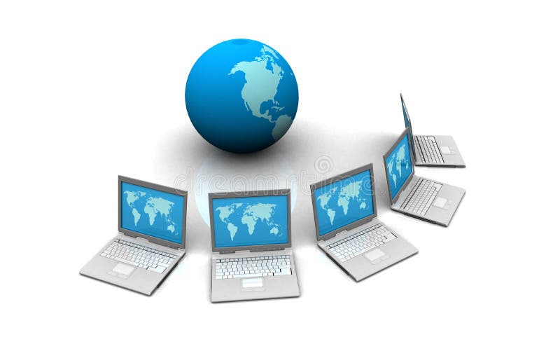 Home Wifi Network. Internet Via Router Stock Illustration ...