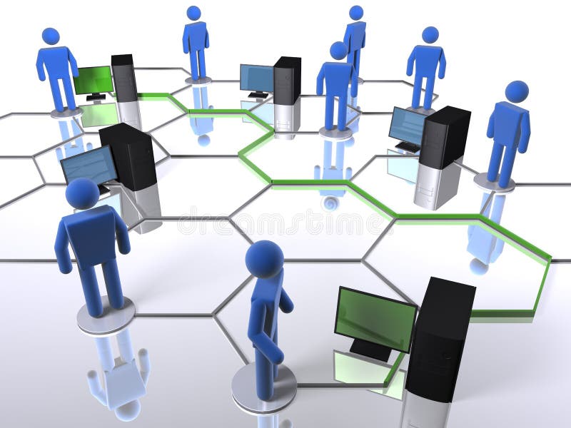 Computer network stock illustration. Illustration of partnership - 16261603