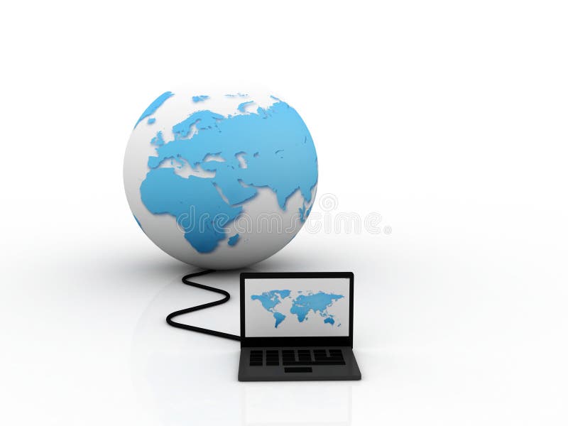 COMPUTER NETWORK stock illustration. Illustration of globe - 5216094