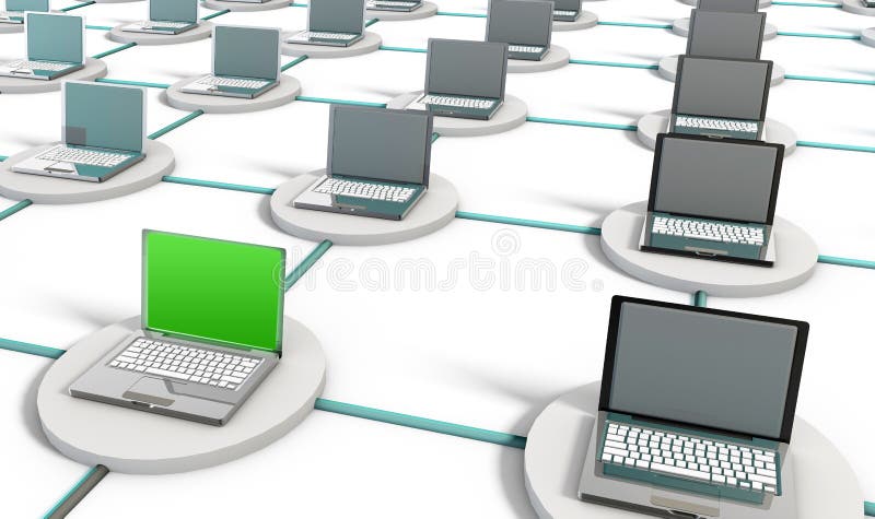 Computer Network stock vector. Illustration of render - 1891796