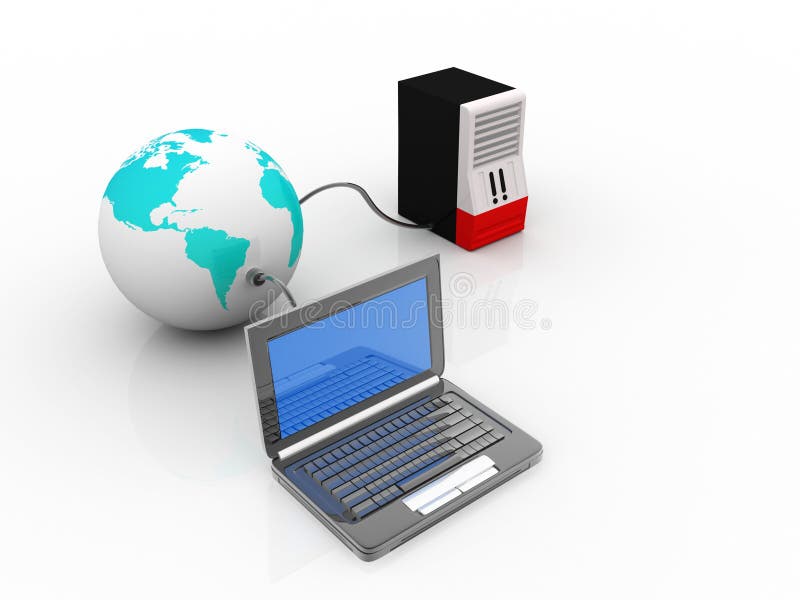 Home Wifi Network. Internet Via Router Stock Illustration ...