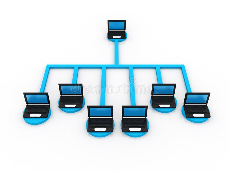 Computer Network stock illustration. Illustration of diagram - 18129657