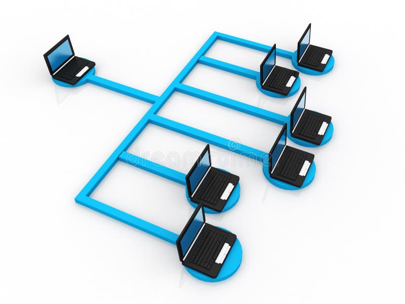 Computer Network stock illustration. Illustration of diagram - 18129657