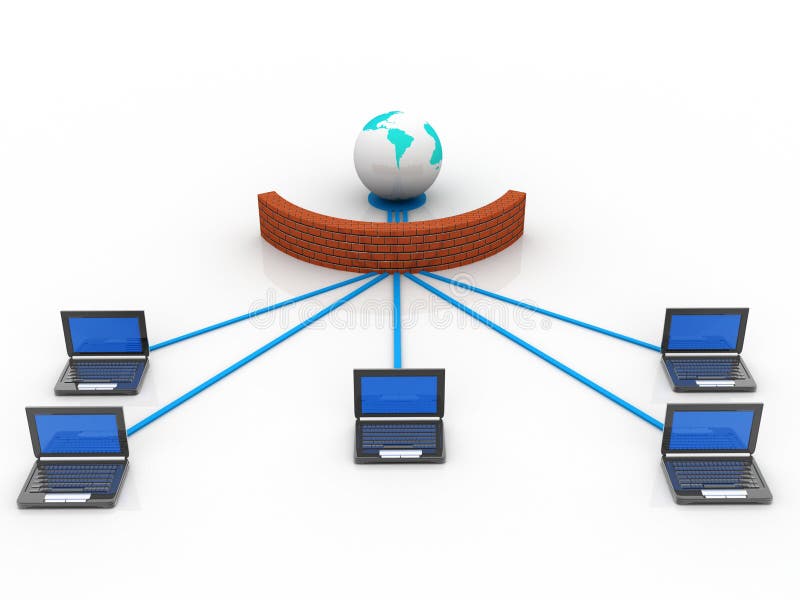 Wide Area Network Diagram stock illustration. Illustration of ...
