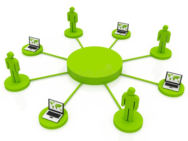 Vector Diagram of Network stock vector. Illustration of connected ...