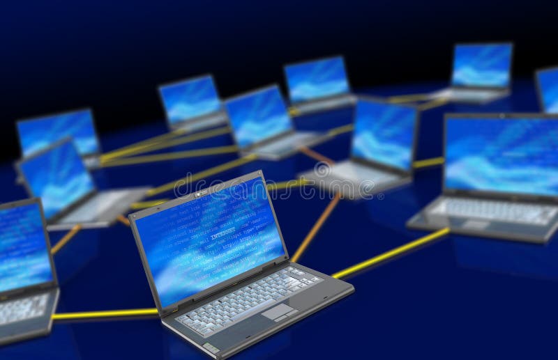 Computer network stock illustration. Illustration of cloud - 19460259