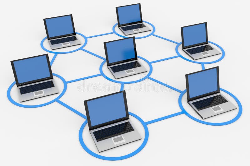 Computer network. stock illustration. Illustration of white - 21050009