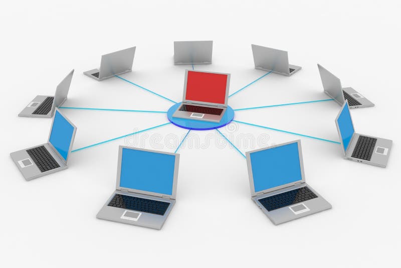 Computer network. stock illustration. Illustration of circle - 21050018