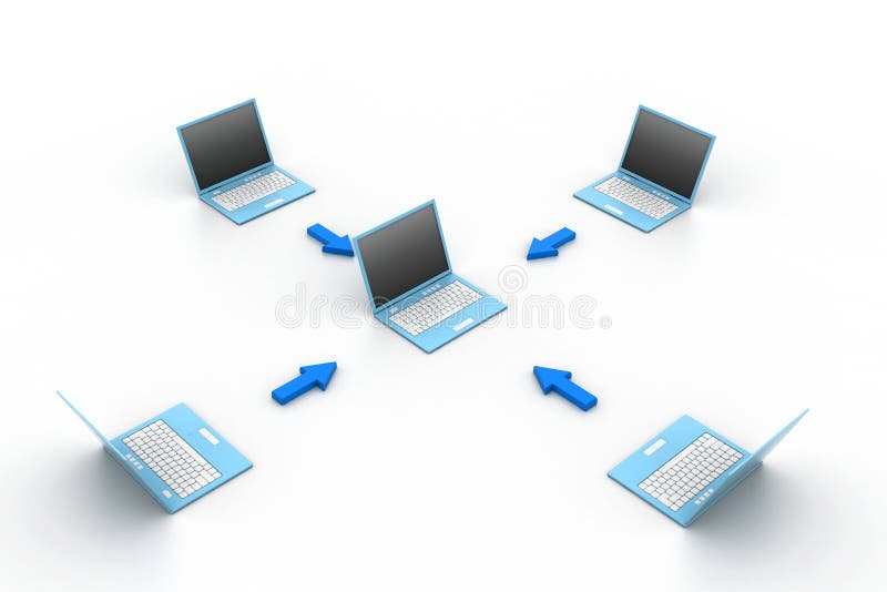 Abstract Computer Network and Database. Stock Illustration ...