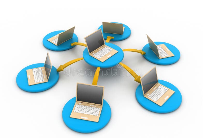 Computer Network stock illustration. Illustration of server - 4457877