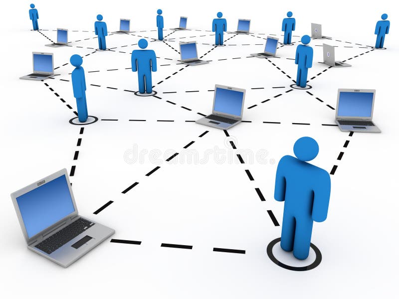 Computer network stock illustration. Illustration of diagram - 23258524