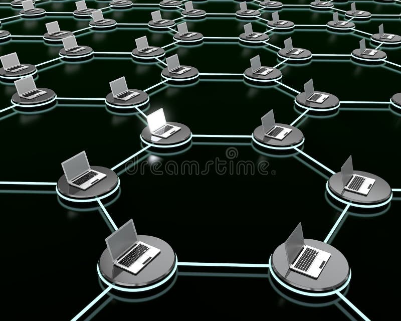 Business Network Structure or Connection Concept Stock Illustration ...
