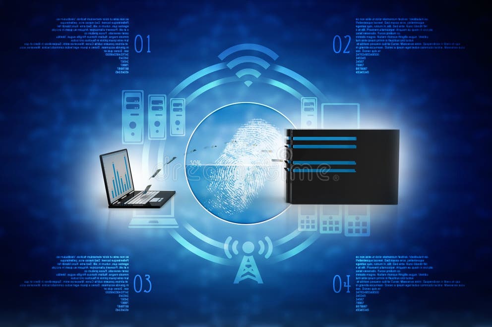 3d Rendering Computer Network Jpeg Stock Illustration - Illustration of ...