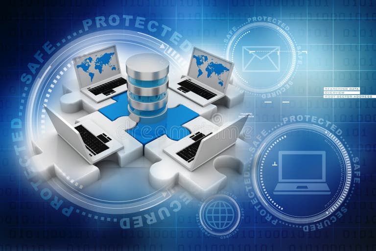 3d Rendering Computer Network Jpeg Stock Illustration - Illustration of ...