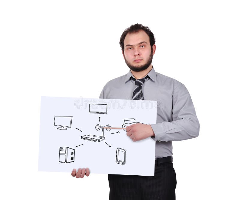 Computer network stock illustration. Illustration of people - 37571430