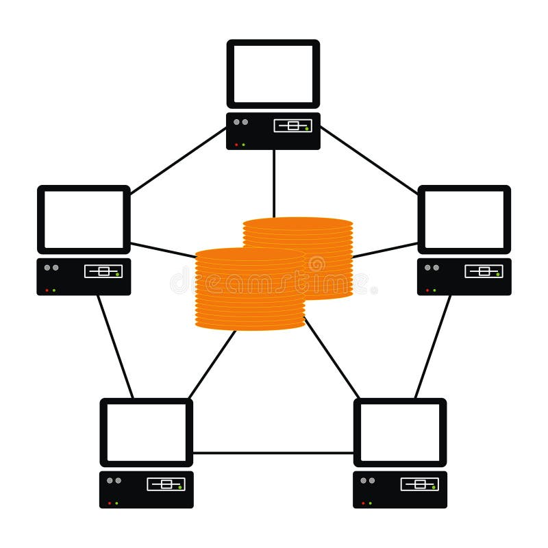 Computer network stock illustration. Illustration of digitally - 6701417