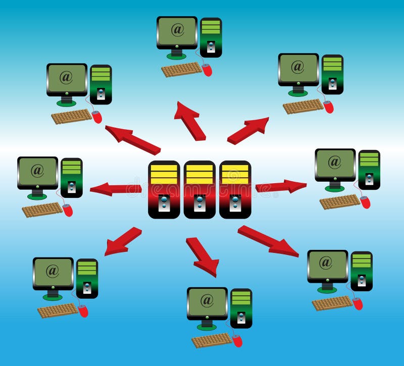 Computer network stock vector. Illustration of modern - 6764445