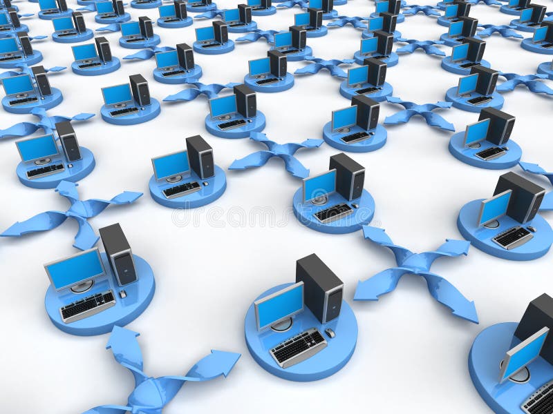 Computer Network stock illustration. Illustration of chat - 12395172