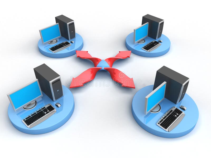 Computer Network stock illustration. Illustration of network - 7338485