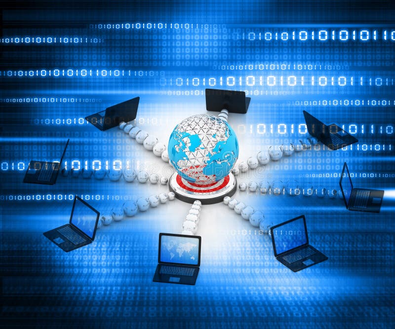 Computer network stock illustration. Illustration of network - 50736373