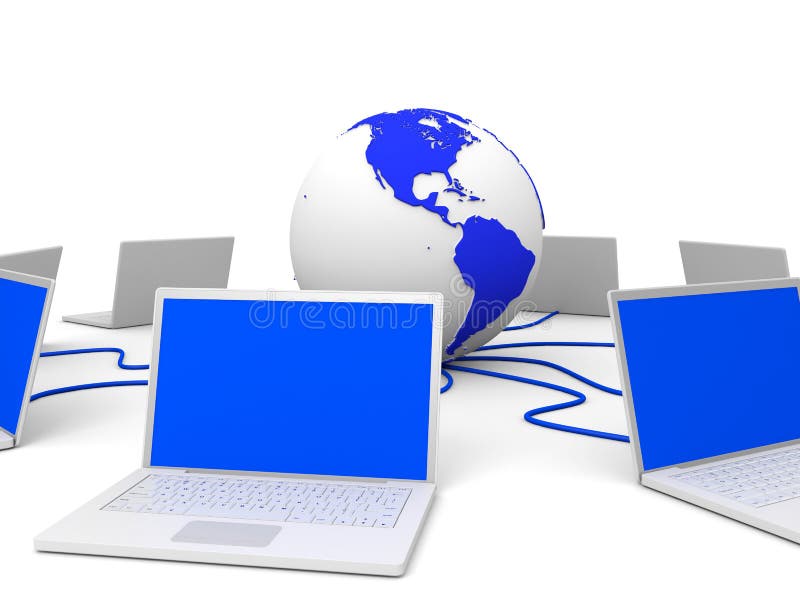 Computer network. stock illustration. Illustration of abstract - 52395510