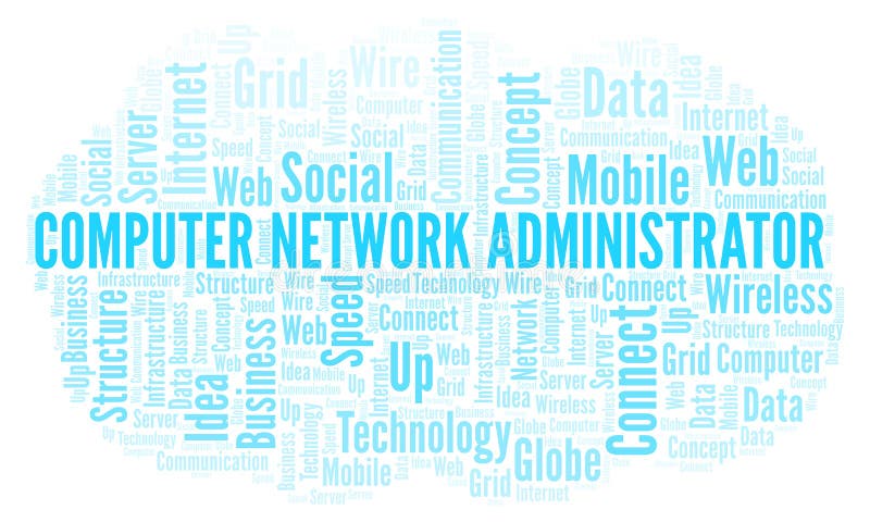 Computer Network Administrator Word Cloud. Stock Illustration ...