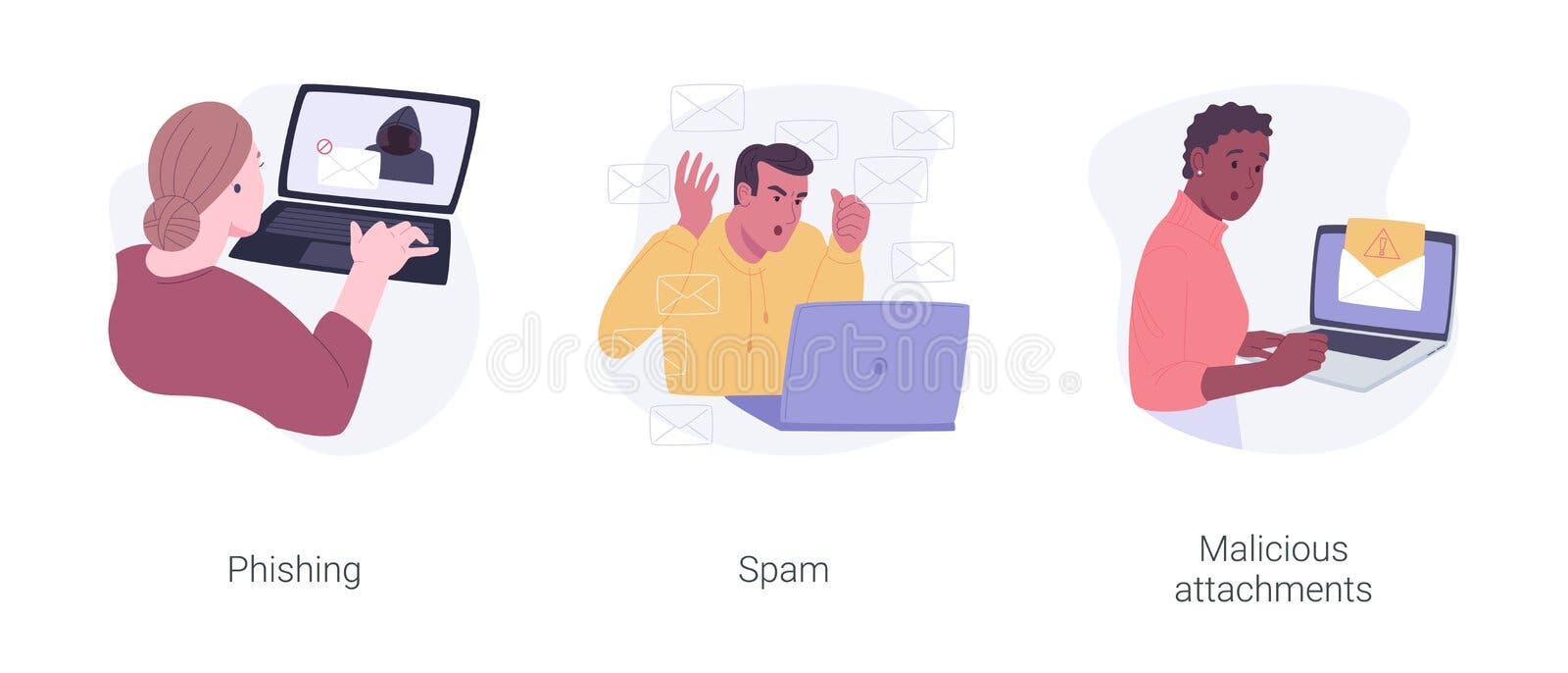 Network Attack Concept stock illustration. Illustration of hacking ...