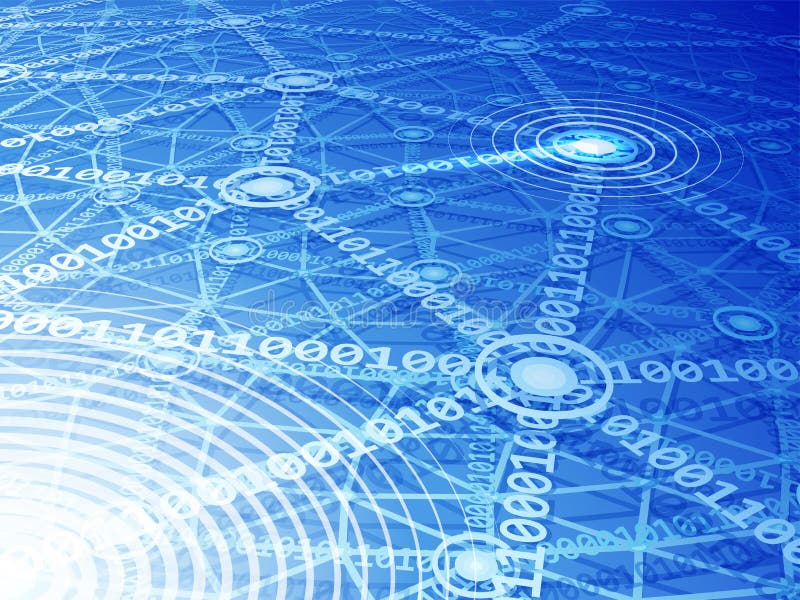 Computer network stock vector. Illustration of glowing - 45281332